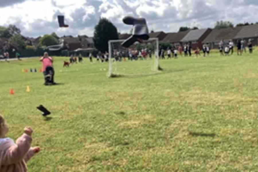 Wellie Throwing | Broadbent Fold Nursery & Primary School